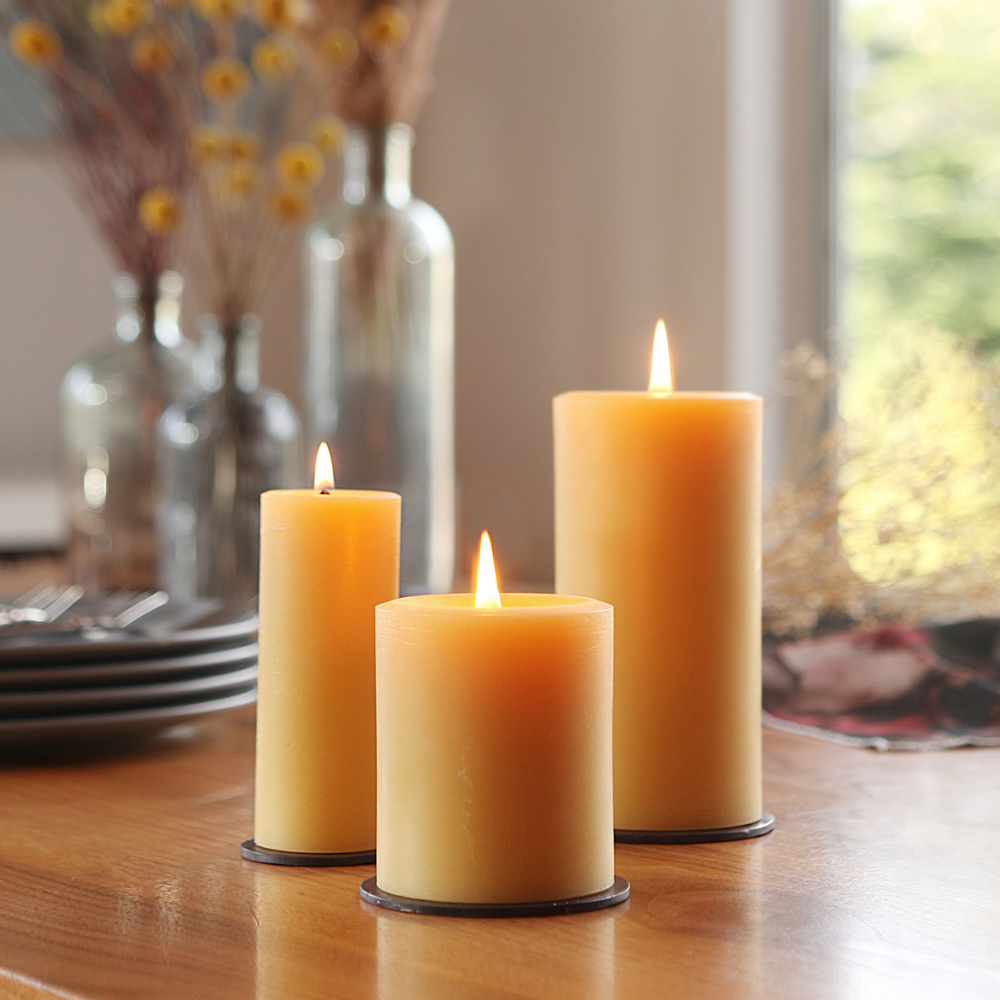 Big Dipper Wax Works 100% Pure Beeswax Pillar Candles, Natural – The ...