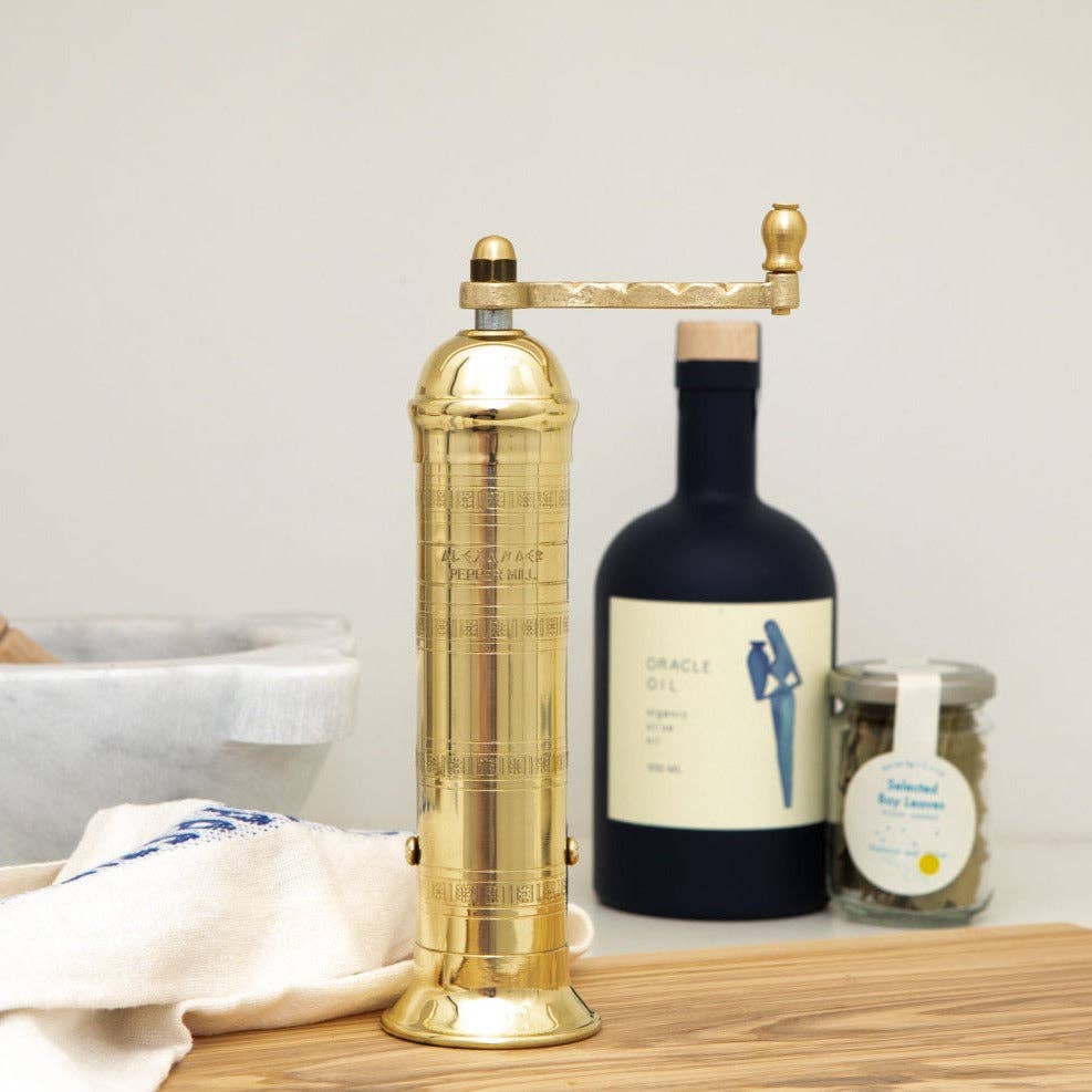 The Original Brass Greek Pepper Mill, 8” – The Kitchen